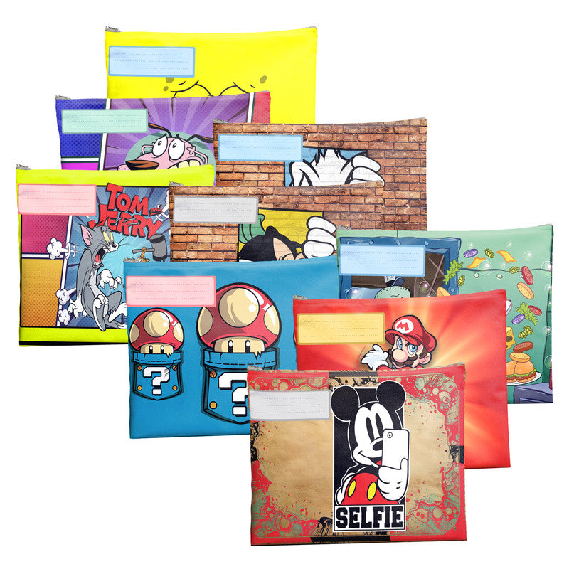 All Stars Cartoons Subject Savvy Book Bags Set Of 9 – Print with ...