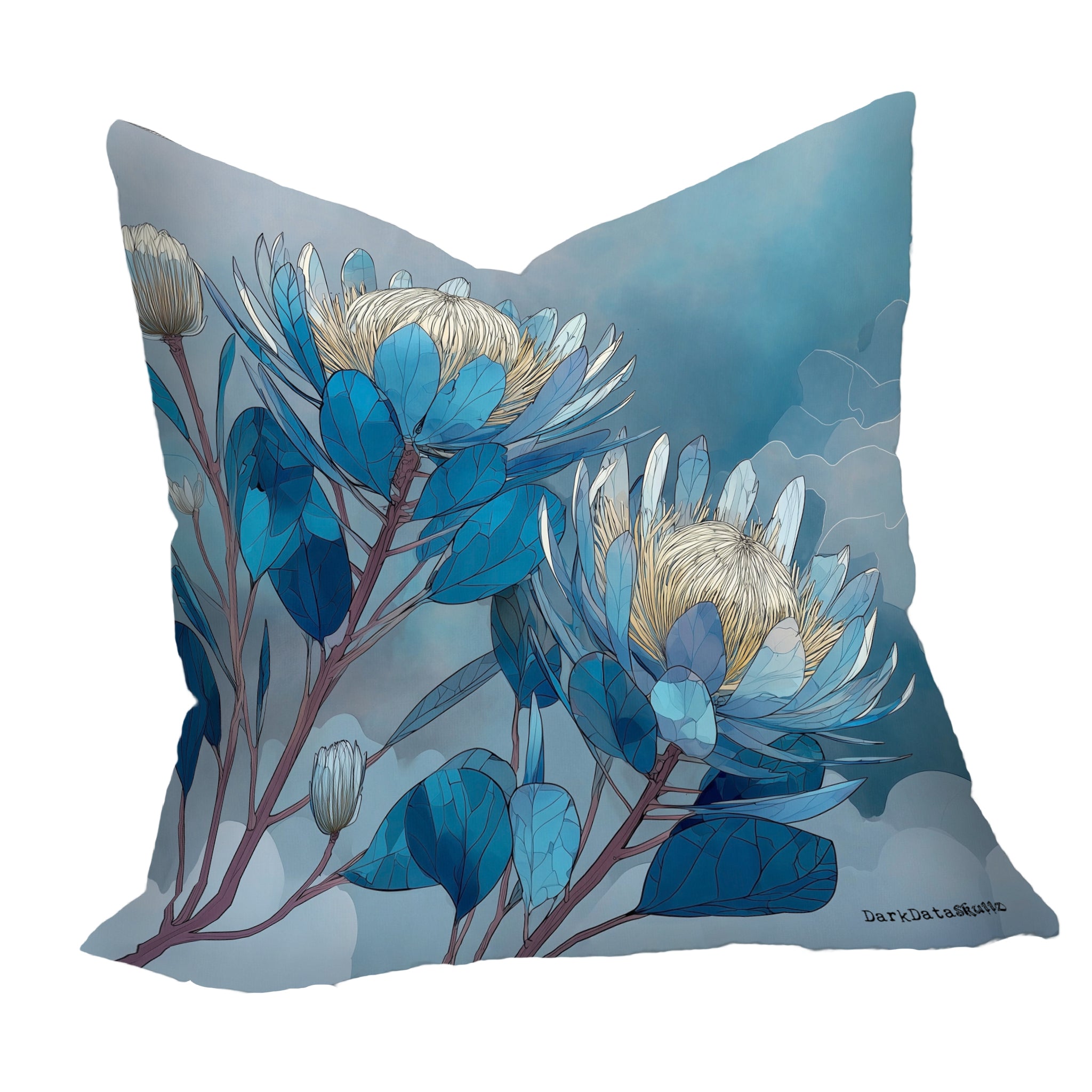 Azure Bloomscape Luxury Scatter by Wikus Schalkwyk – Print with Passion ...
