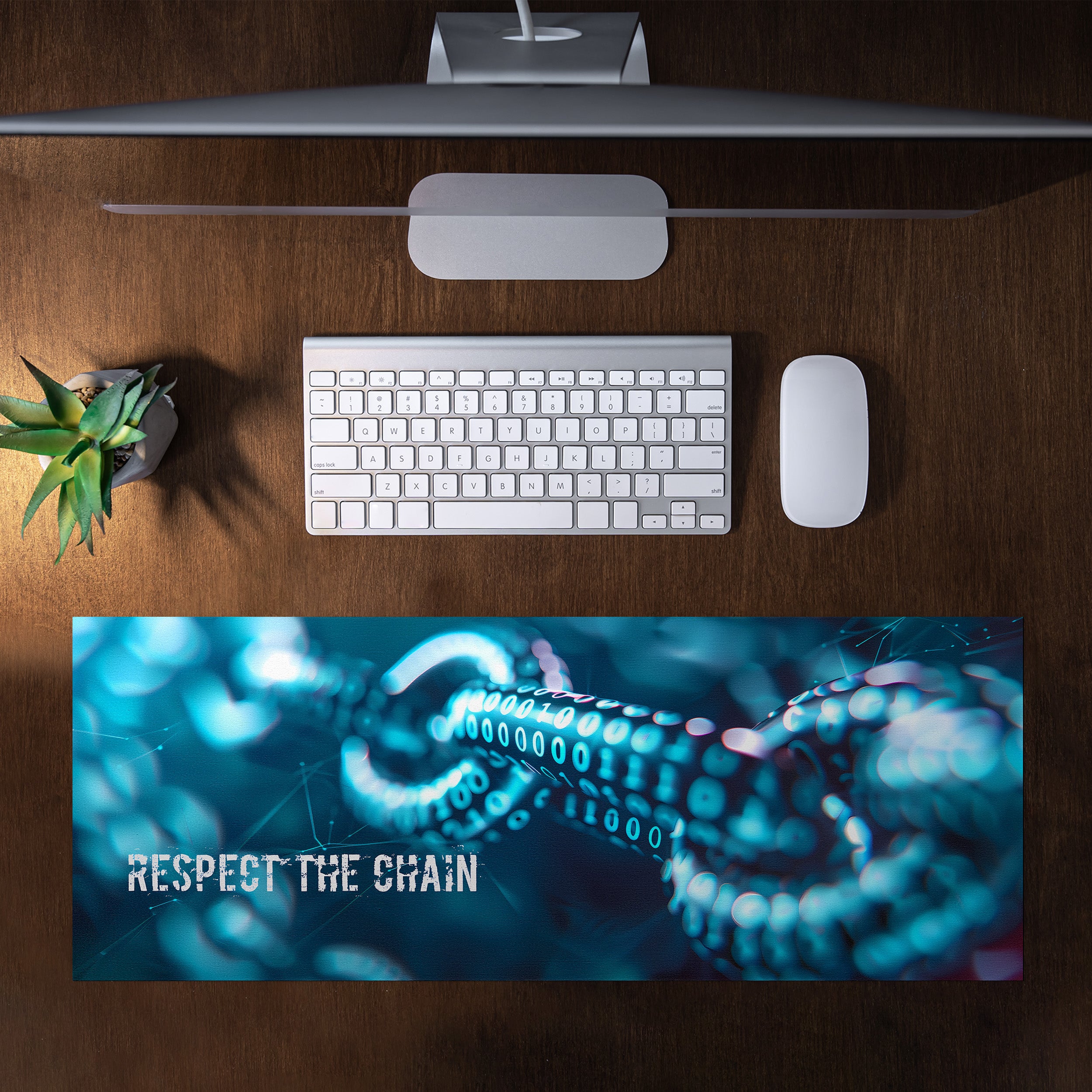 Blockchain by Wikus Schalkwyk Large Desk Pad – Print with Passion Decor