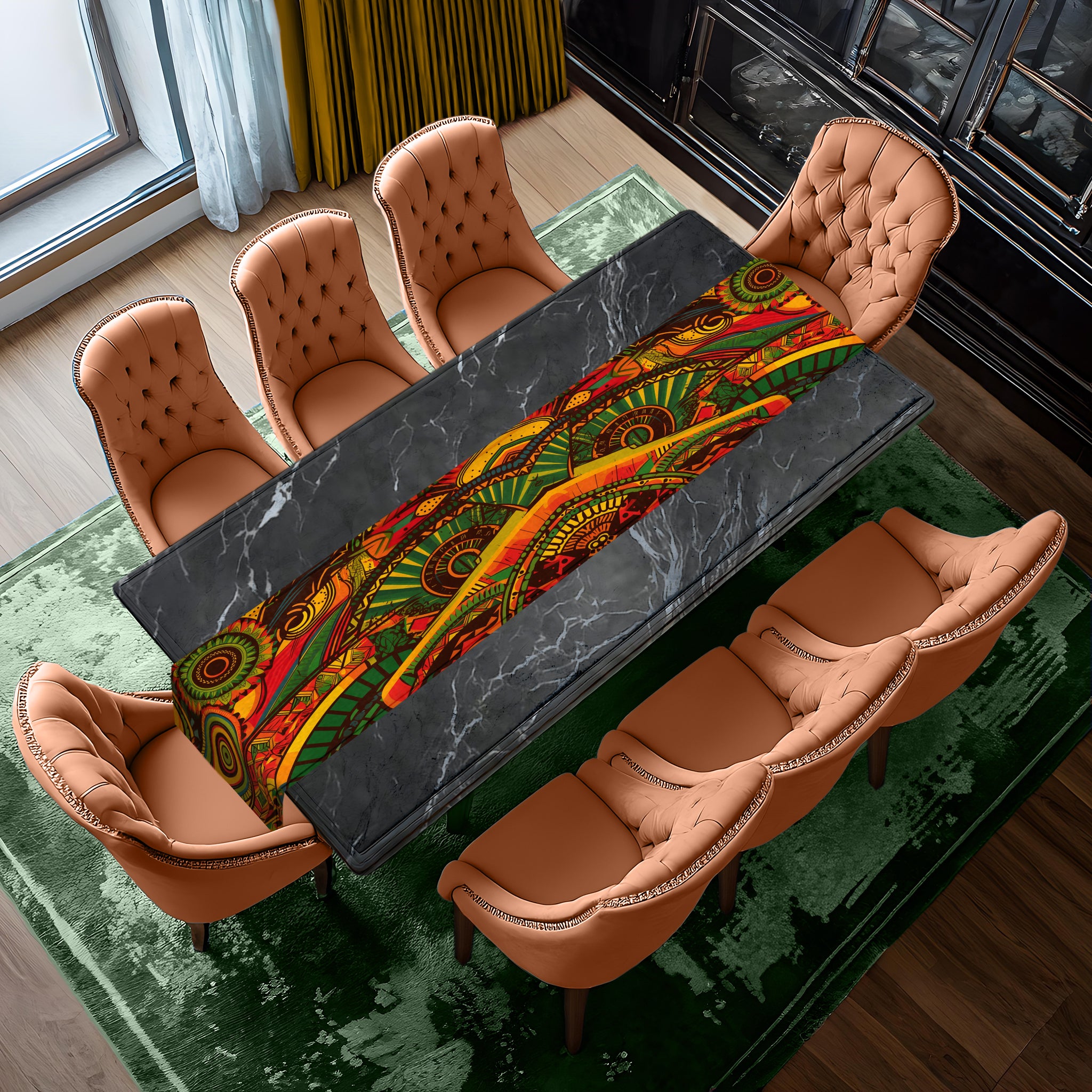 Colourful African Pattern Table Runner – Print with Passion Decor
