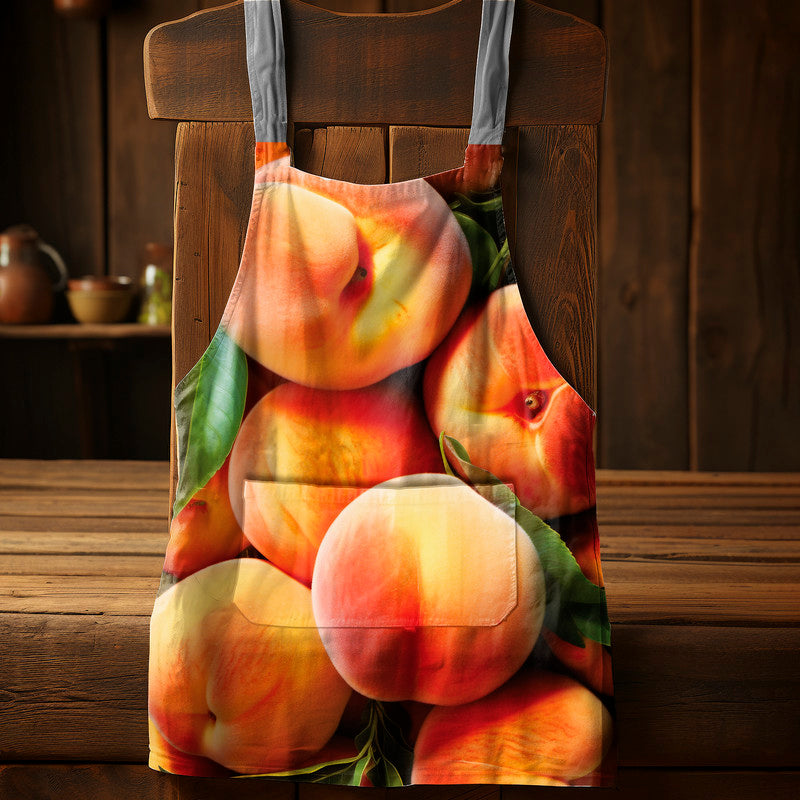 Delicious Apricots Medium Length Apron – Print with Passion Decor