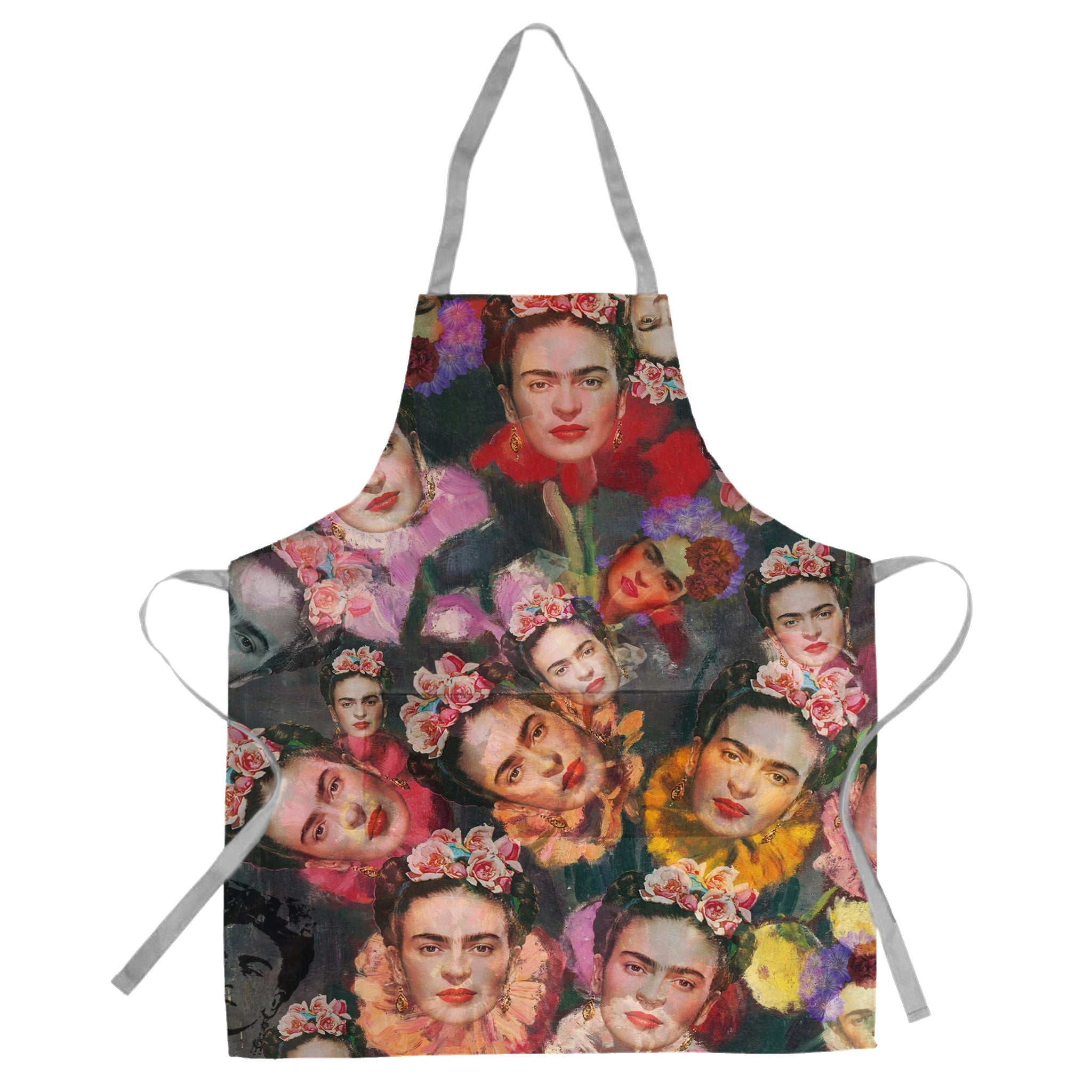 Frida Kahlo Faces Medium Length Apron By Mark Van Vuuren – Print with ...