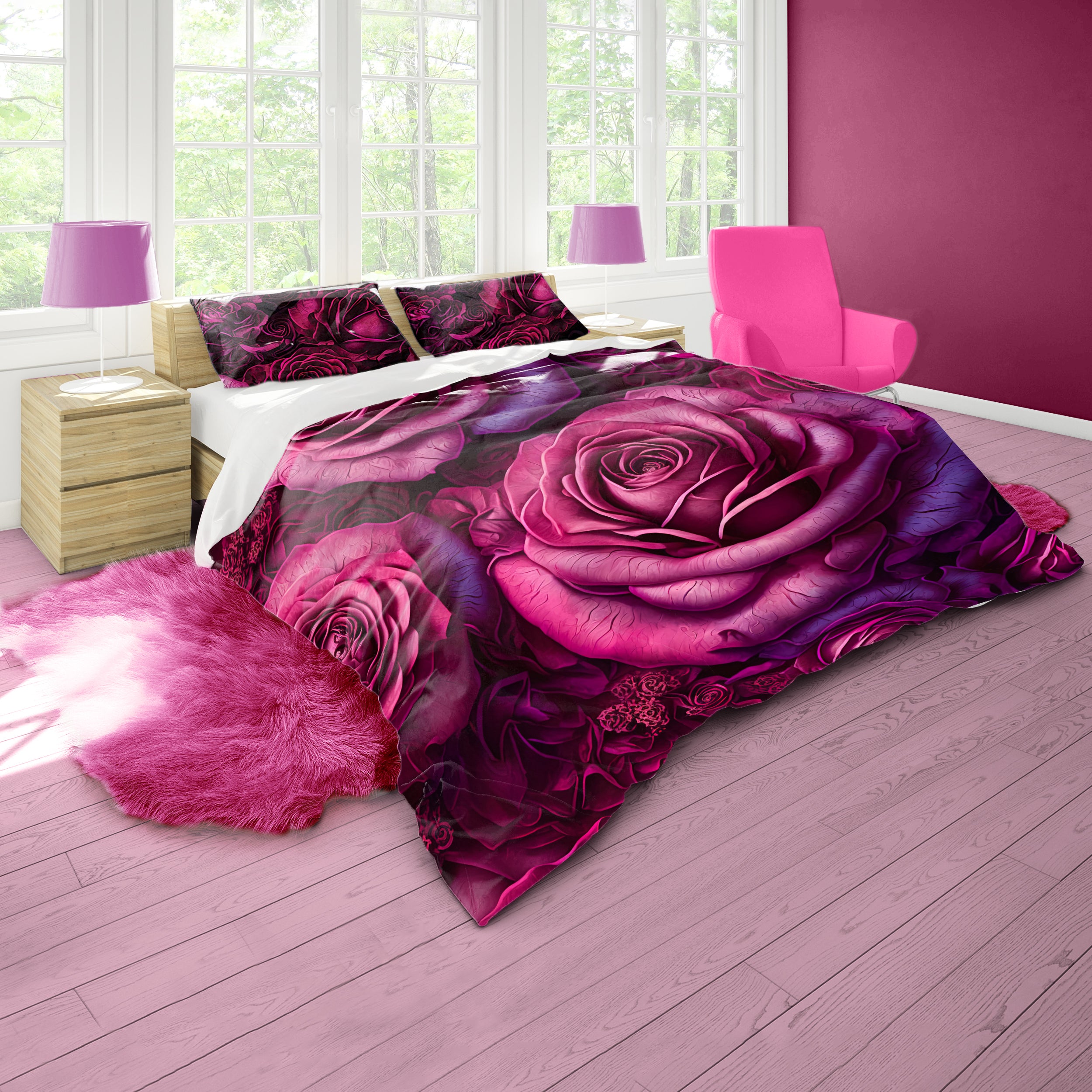 Glorious Pink Duvet Cover Set – Print with Passion Decor