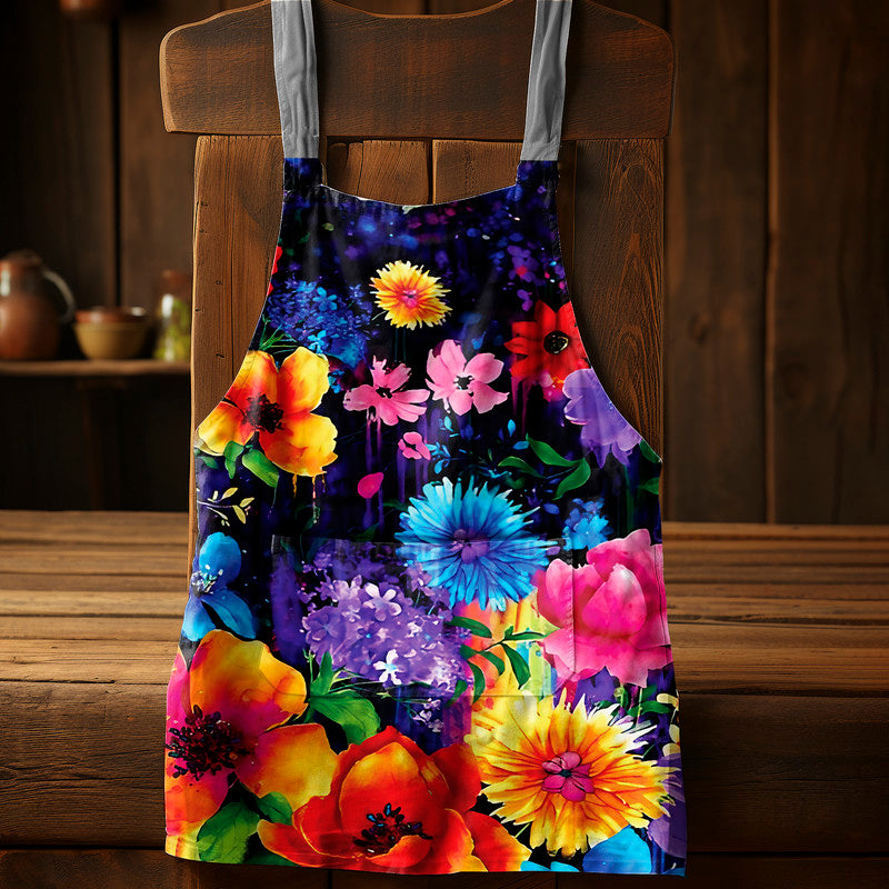 Midnight Garden Medium Length Apron – Print with Passion Decor