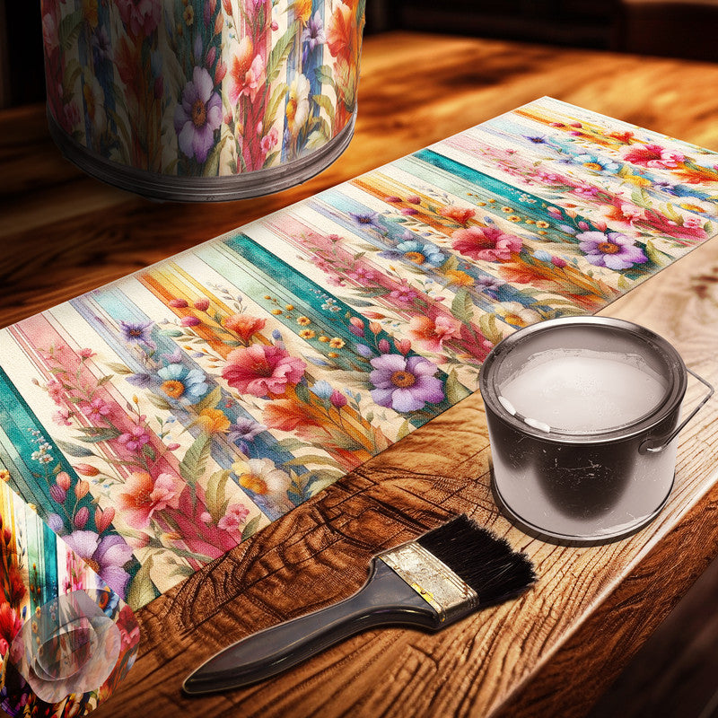 Pretty Wall Flowers Drum Decoupage – Print with Passion Decor