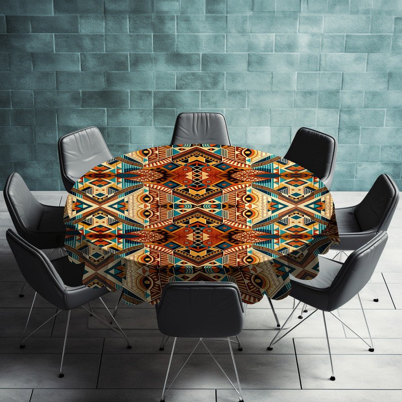 Shades Of Sahara Round Tablecloth – Print with Passion Decor