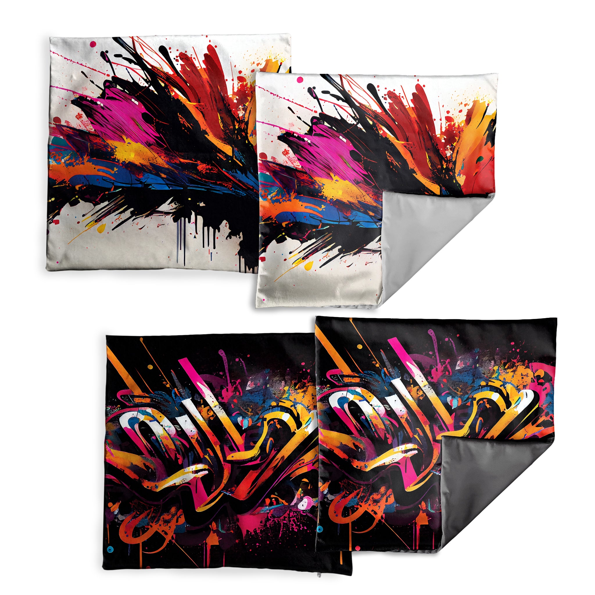 Splash of Grafitti Luxury Scatter Covers (Set of 4) – Print with ...