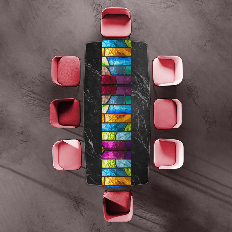 Stained Glass Pattern Table Runner – Print with Passion Decor