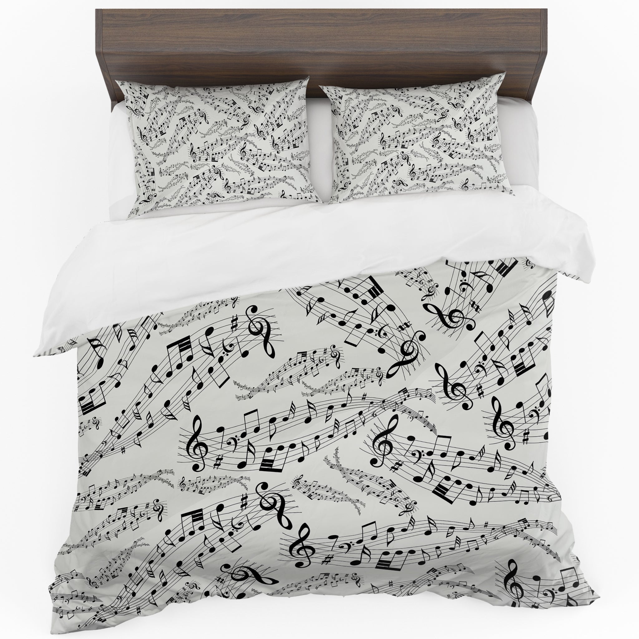 Music Notes Duvet Cover Set By Mark Van Vuuren – Print with Passion Decor