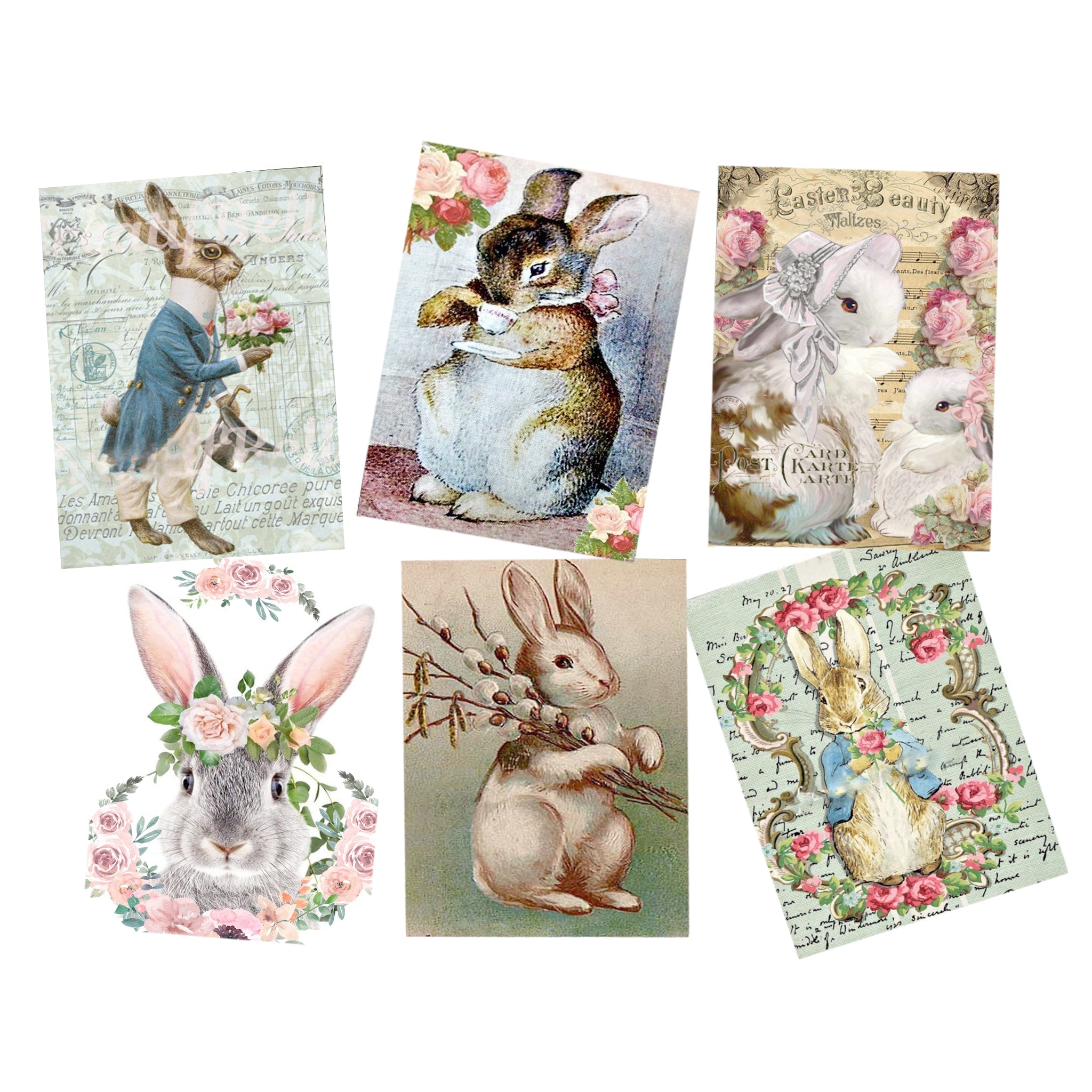 Bunny Rabbits Decoupage A4 or A5 – Print with Passion Decor