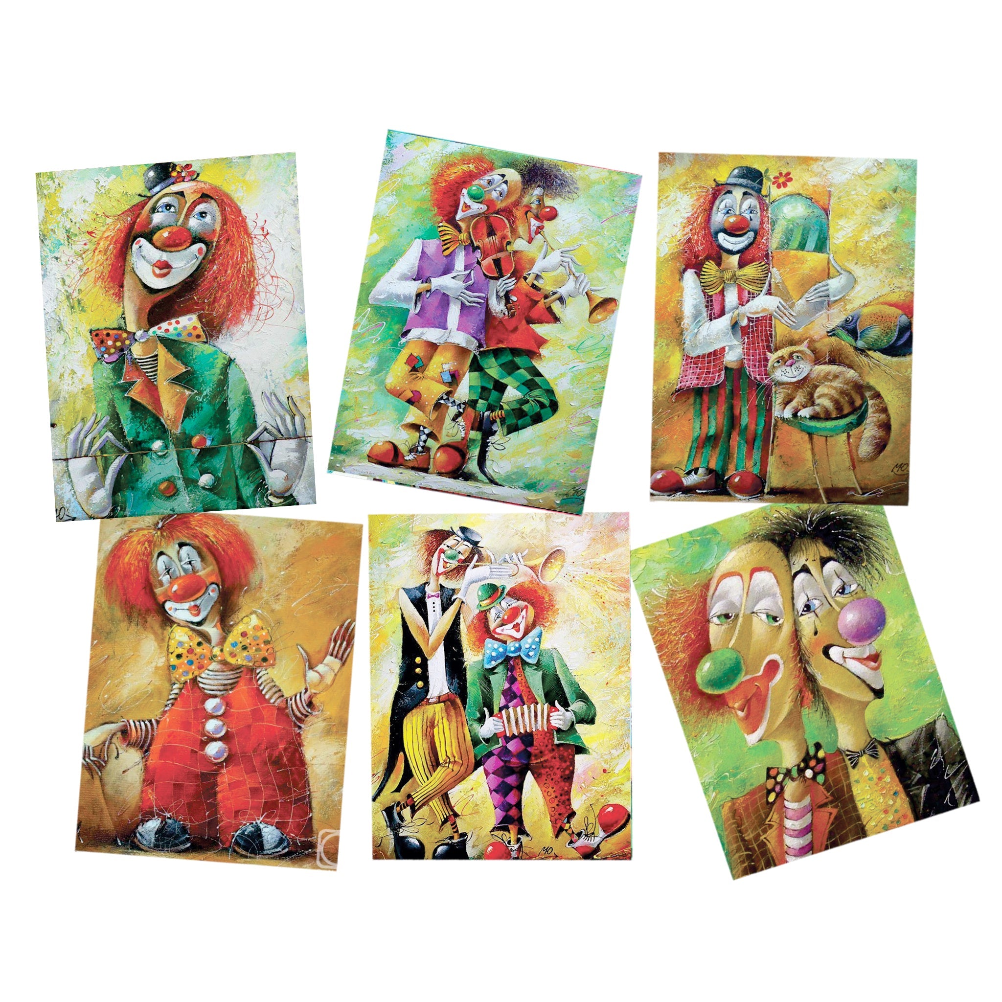 Colourful Clowns Decoupage A4 or A5 – Print with Passion Decor