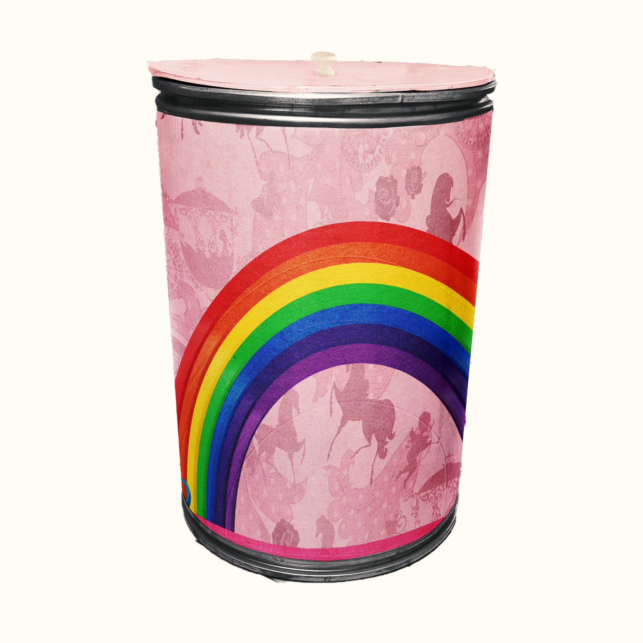 Unicorn Rainbow Decoupage Drum Cover – Print with Passion Decor
