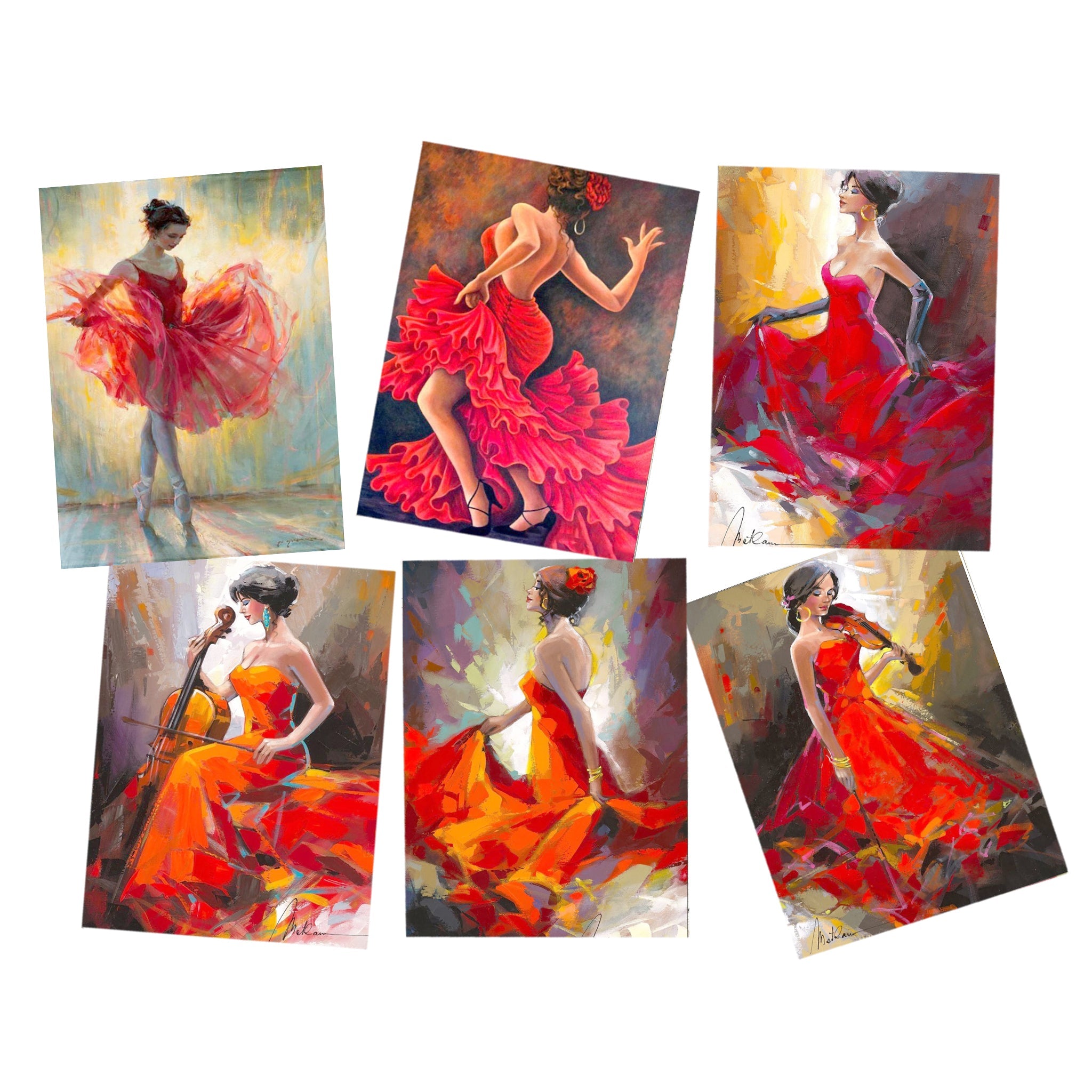 Lady in Red Decoupage A4 or A5 – Print with Passion Decor