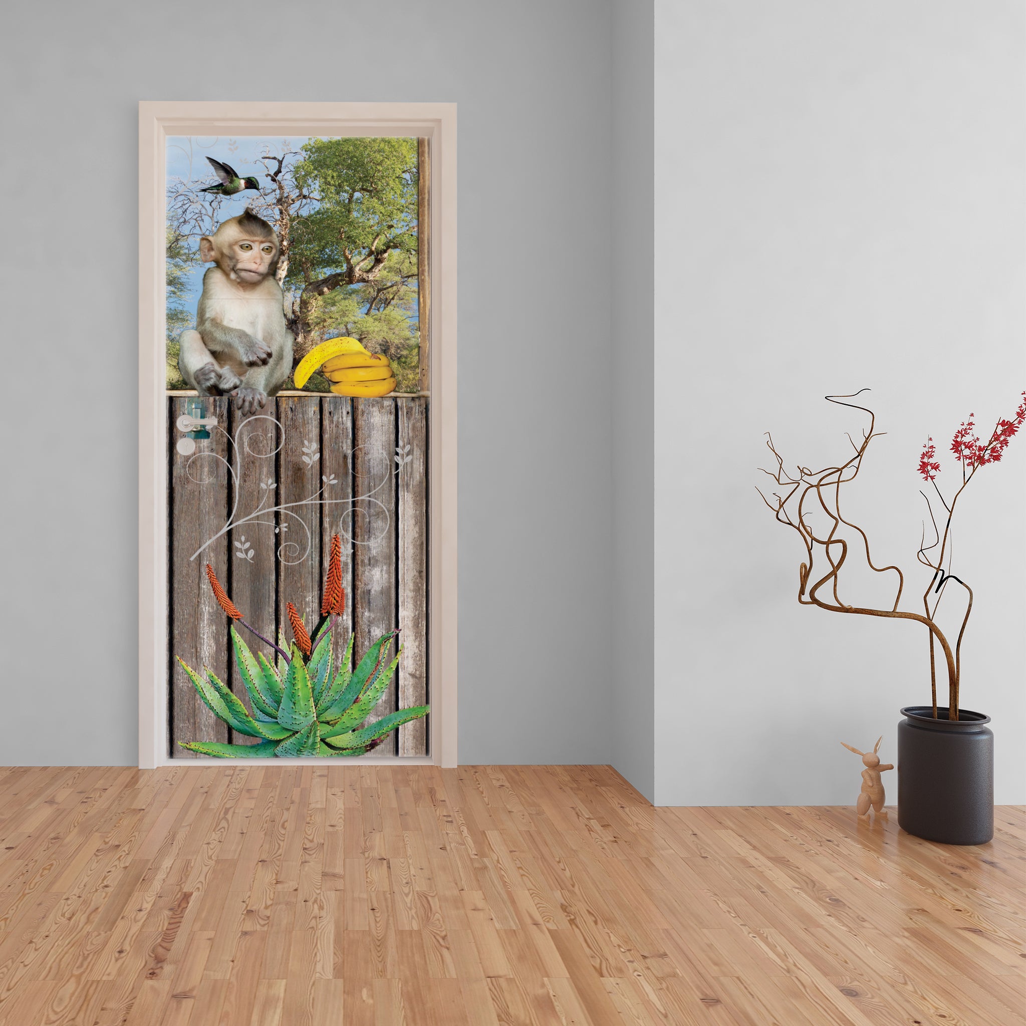 Monkey Business Decoupage 800mm x 2000mm (Door) – Print with Passion Decor