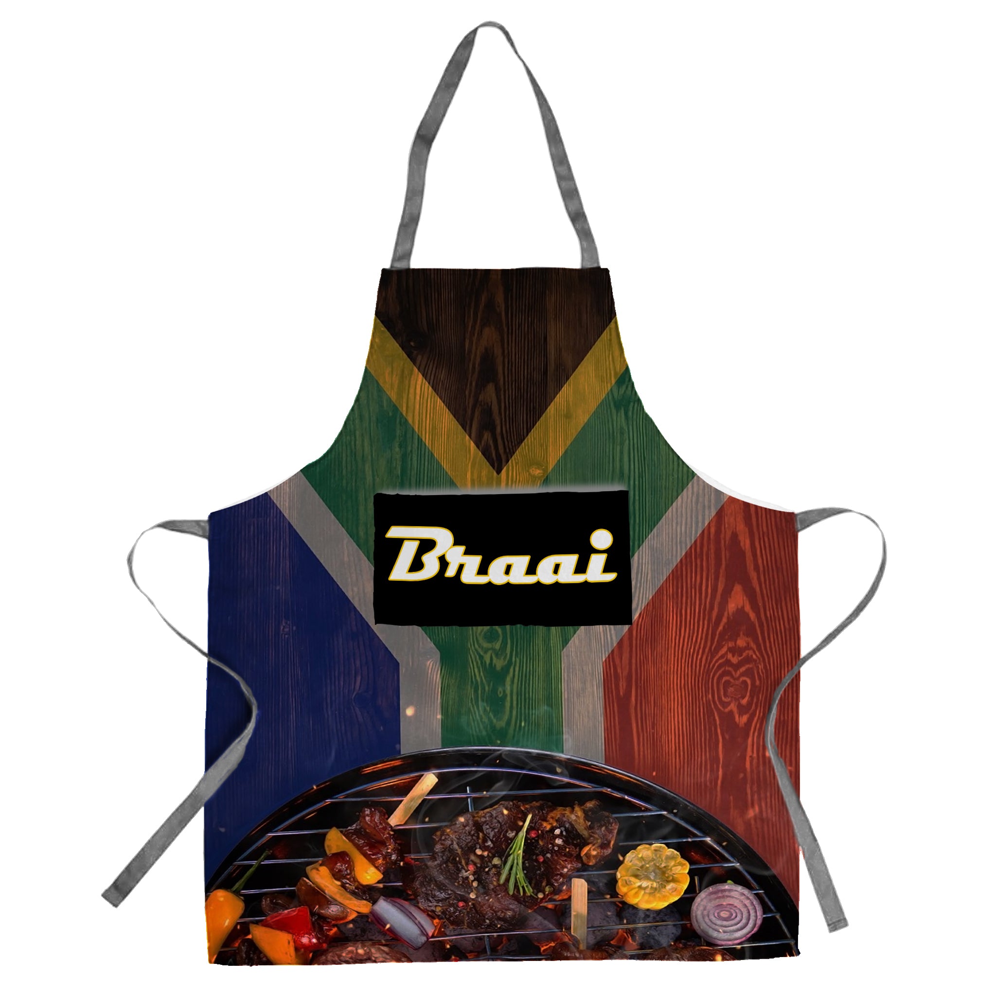 South African Braai Medium Length Apron – Print with Passion Decor